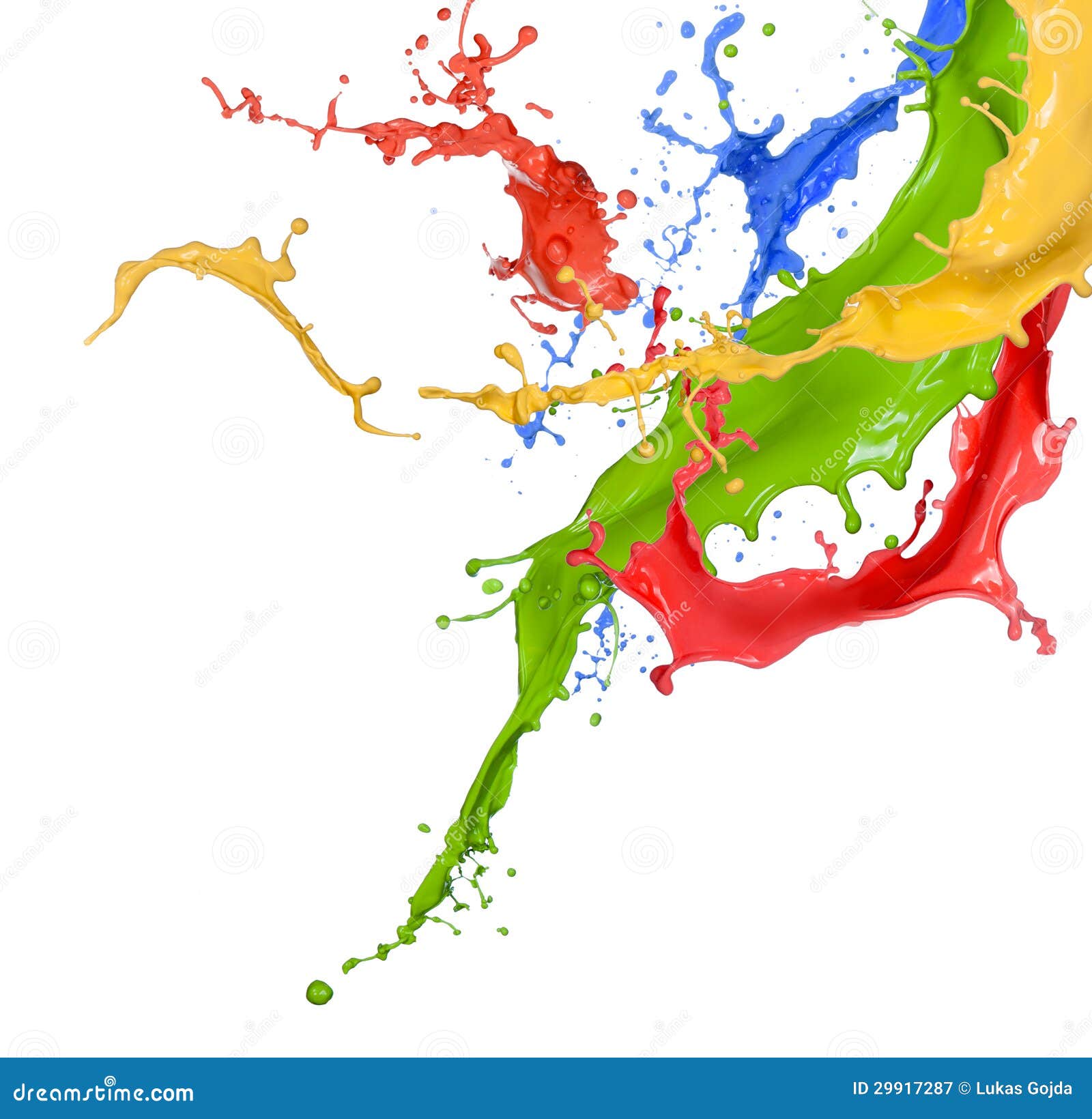 Colored Splashes in Abstract Shape Stock Illustration - Illustration of ...