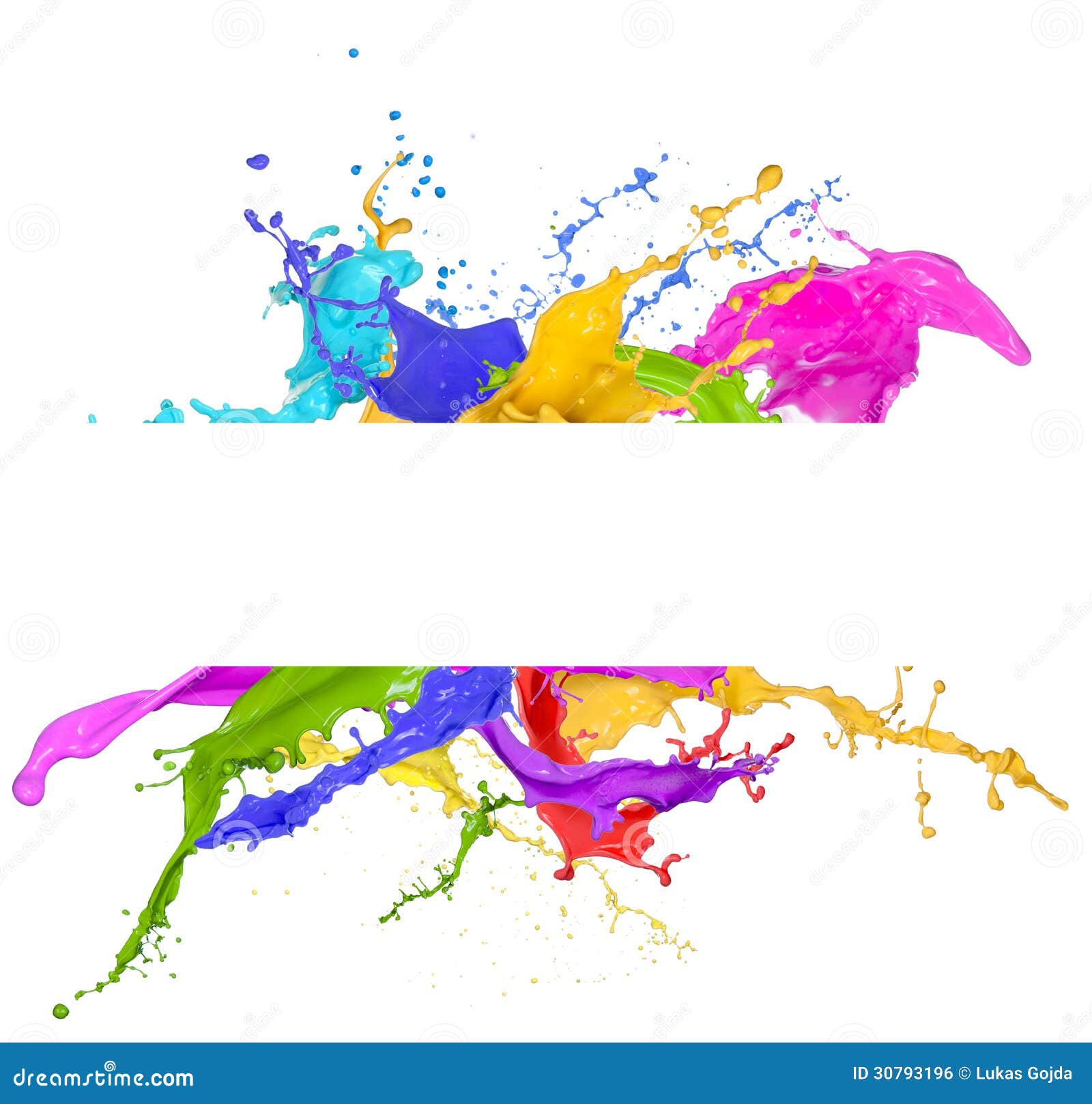 Colored Splashes in Abstract Shape Stock Photo - Image of splashing ...
