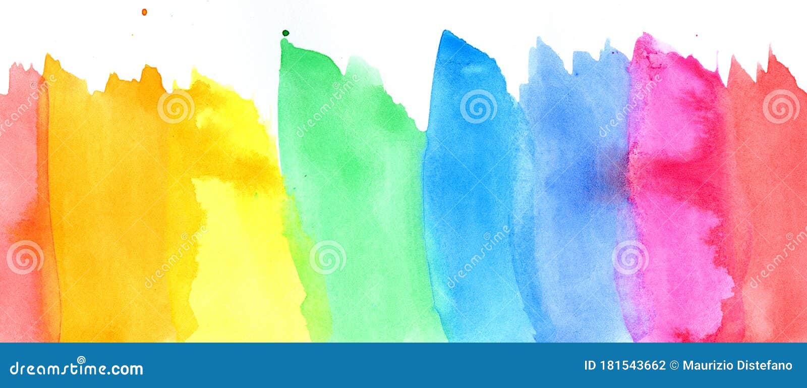 Colored Splashes in Abstract Shape, Rainbow Painting Background, Banner ...