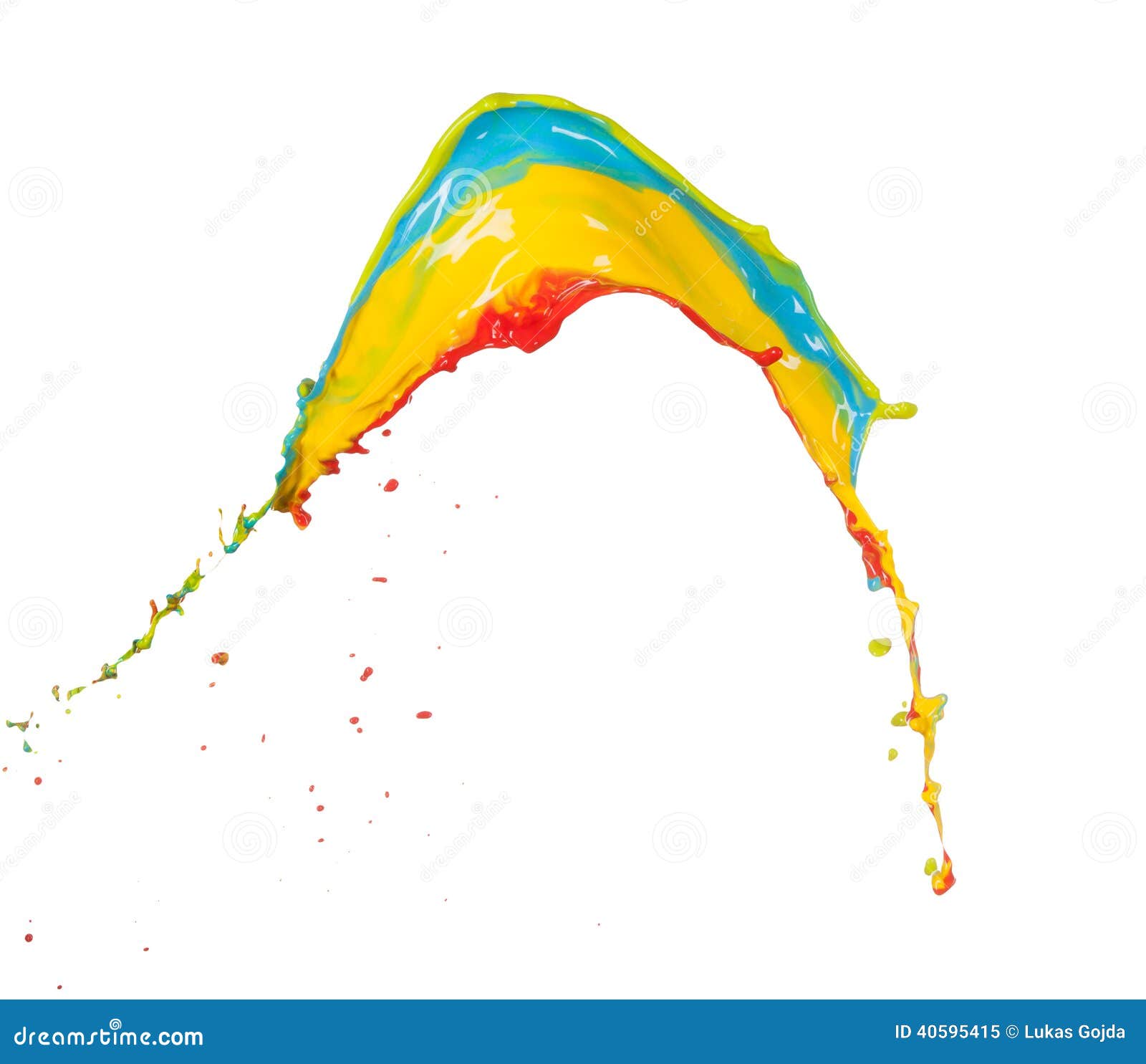 Colored Splashes in Abstract Shape Stock Image - Image of colored ...