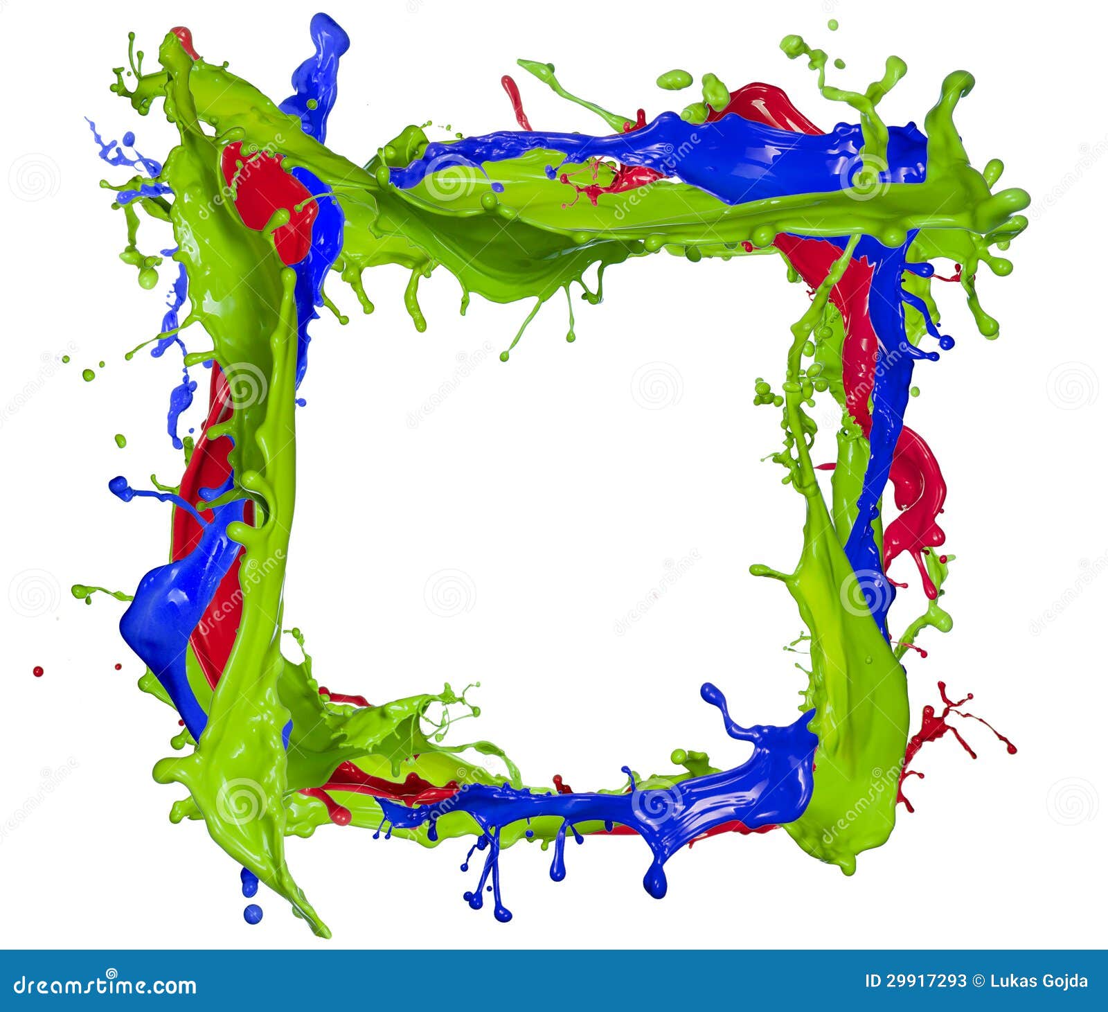 Colored splashes frame stock illustration. Illustration of paint - 29917293