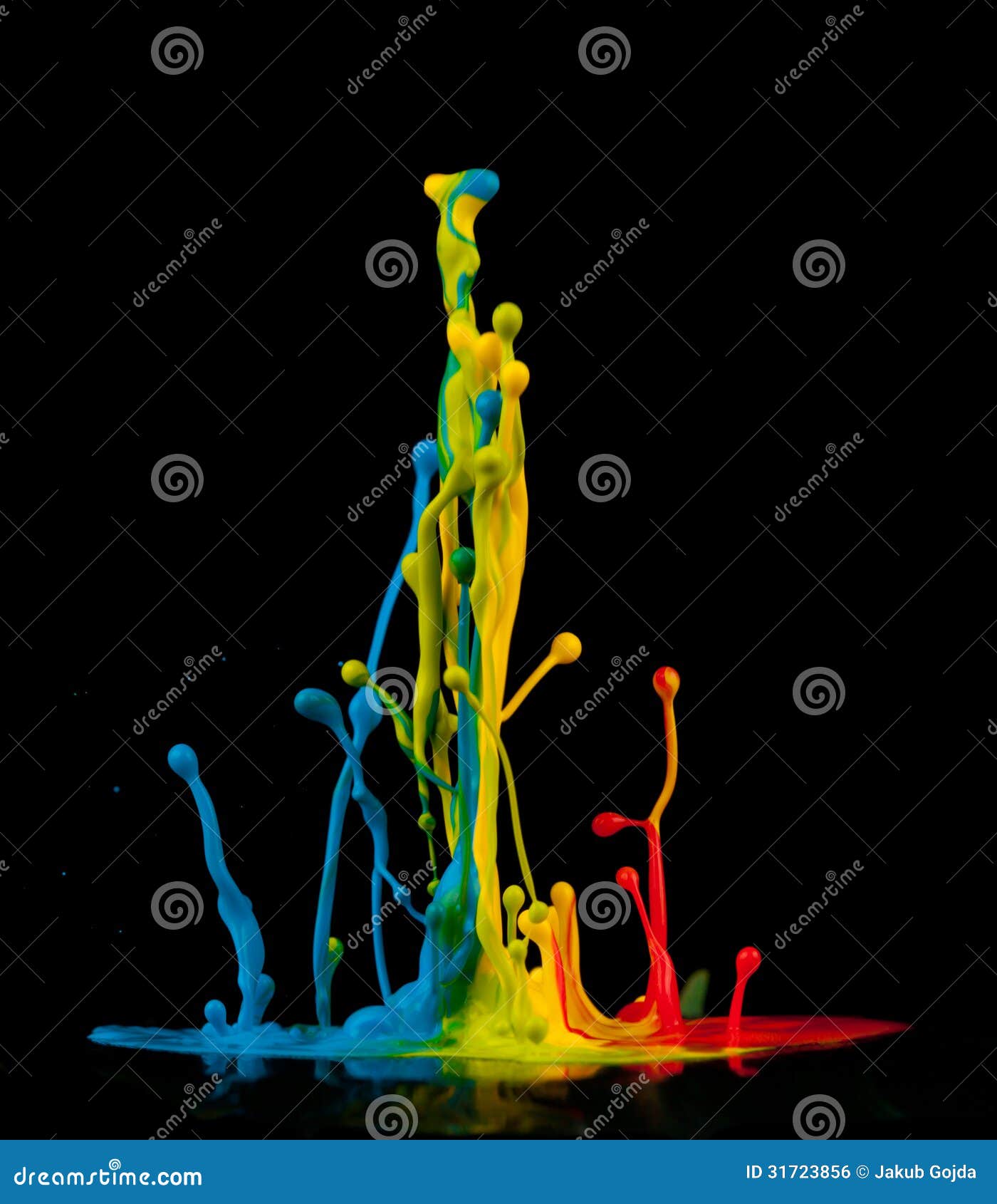 Colored splashes stock photo. Image of flowing, color - 31723856
