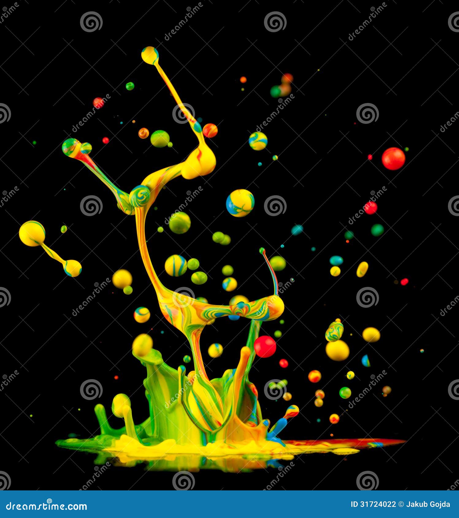 Colored splashes stock photo. Image of flow, colour, abstract - 31724022