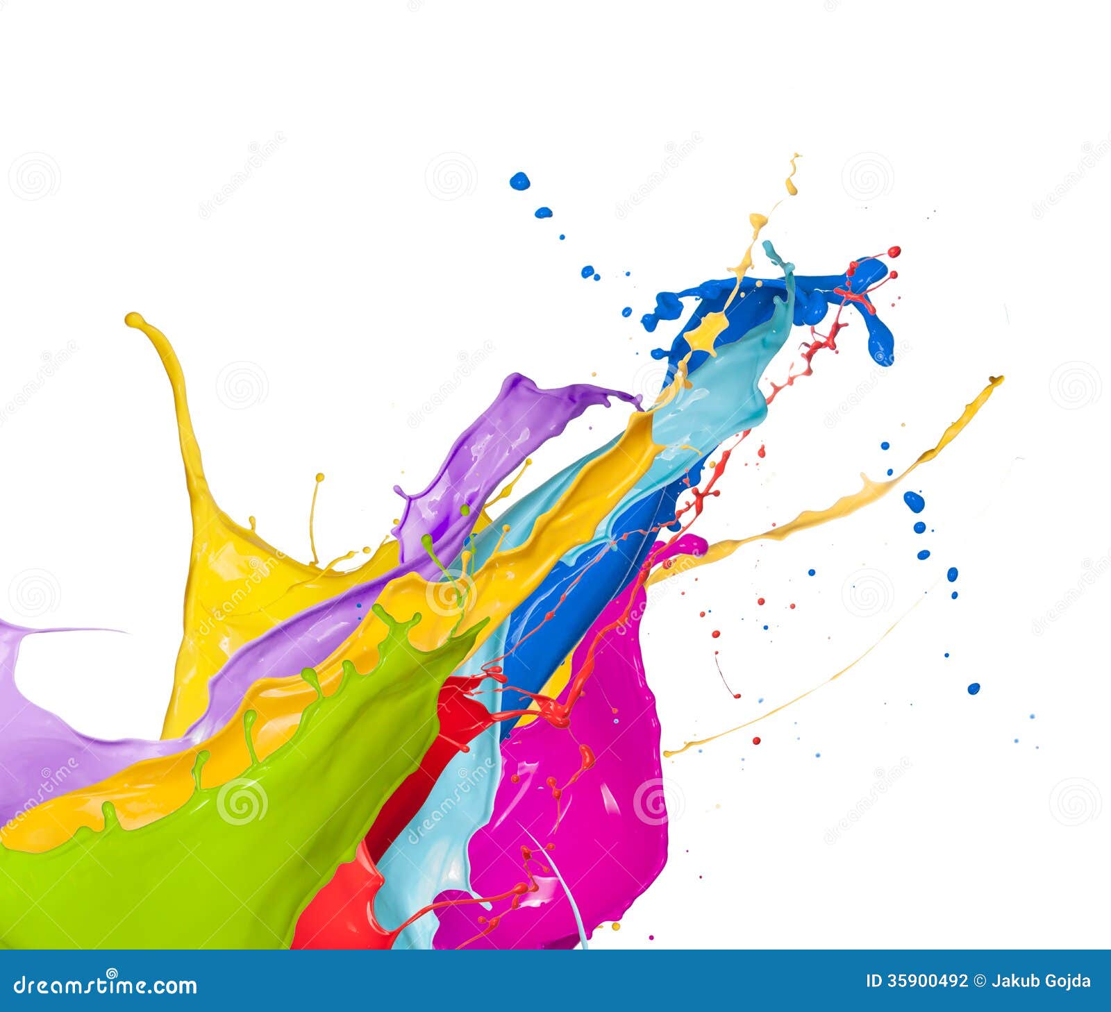 Colored splashes stock photo. Image of blue, flowing - 35900492