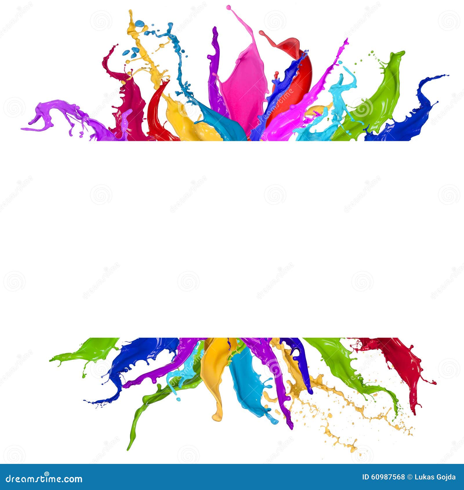 Colored Splashes in Stripe Shape Stock Illustration - Illustration of ...