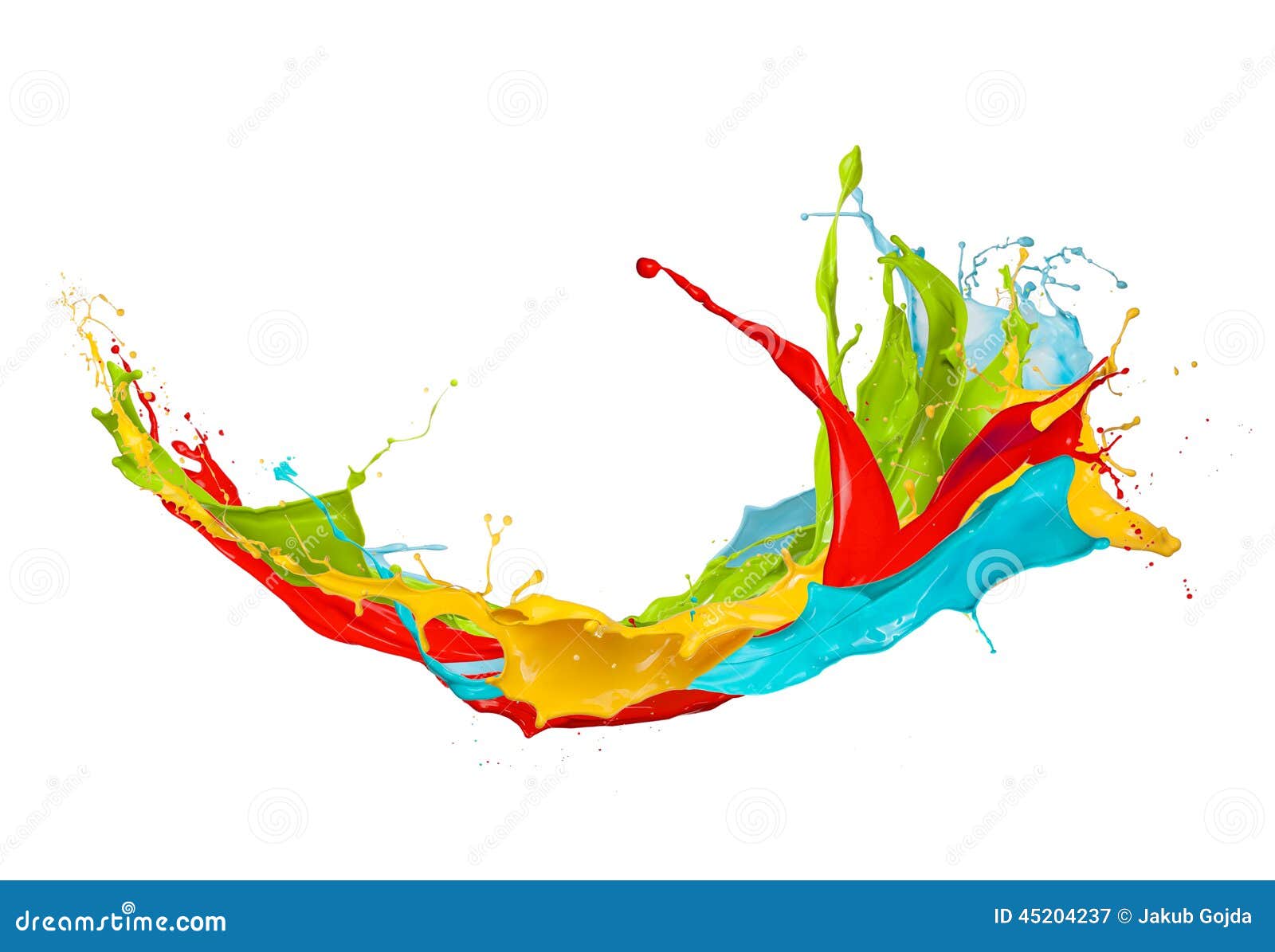 Colored Splashes on White Background Stock Image - Image of stain ...