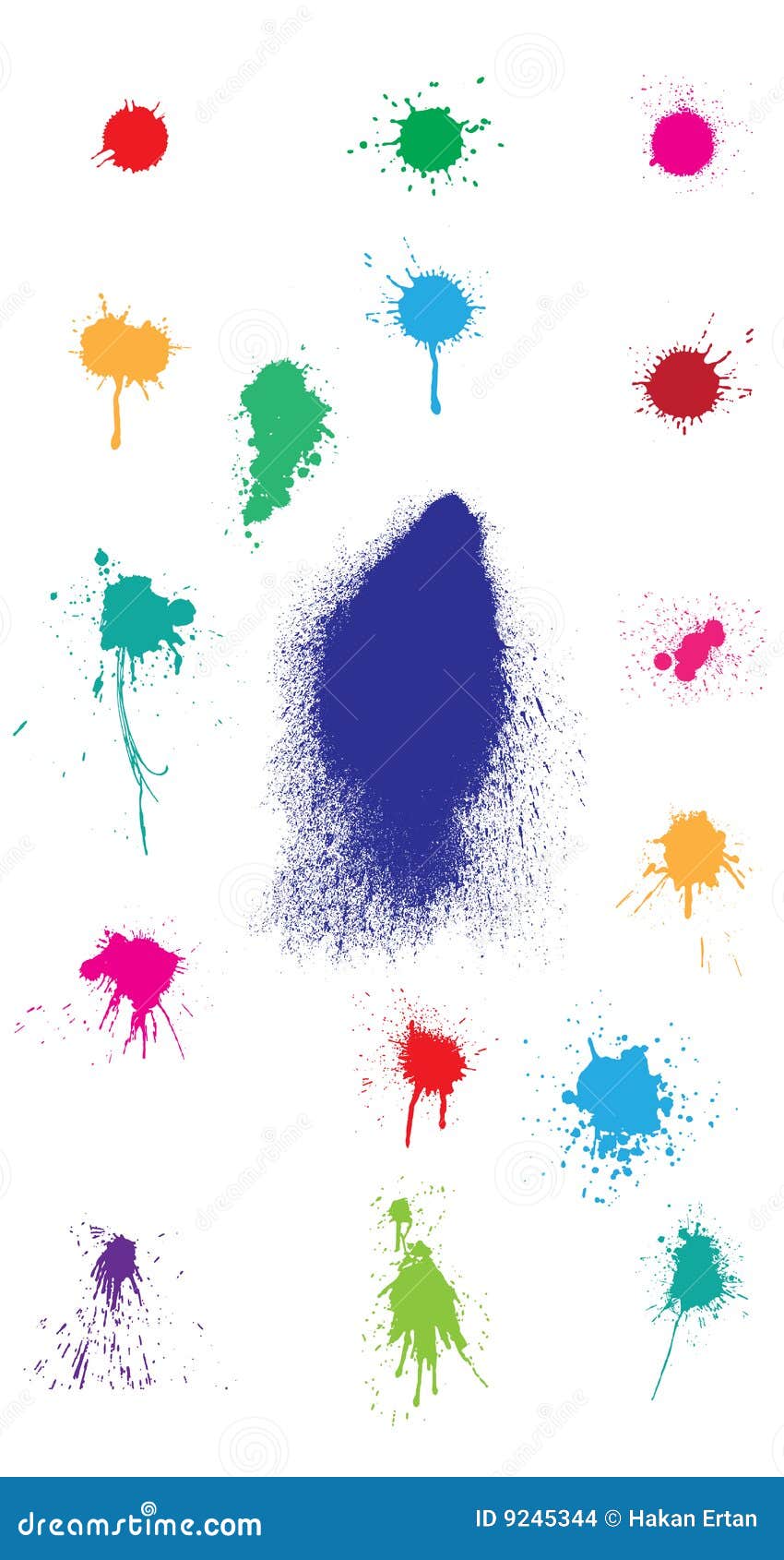 Colored splatter stock vector. Illustration of colored - 9245344