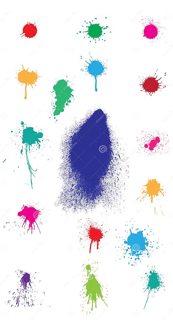 Colored splatter stock vector. Illustration of colored - 9245344