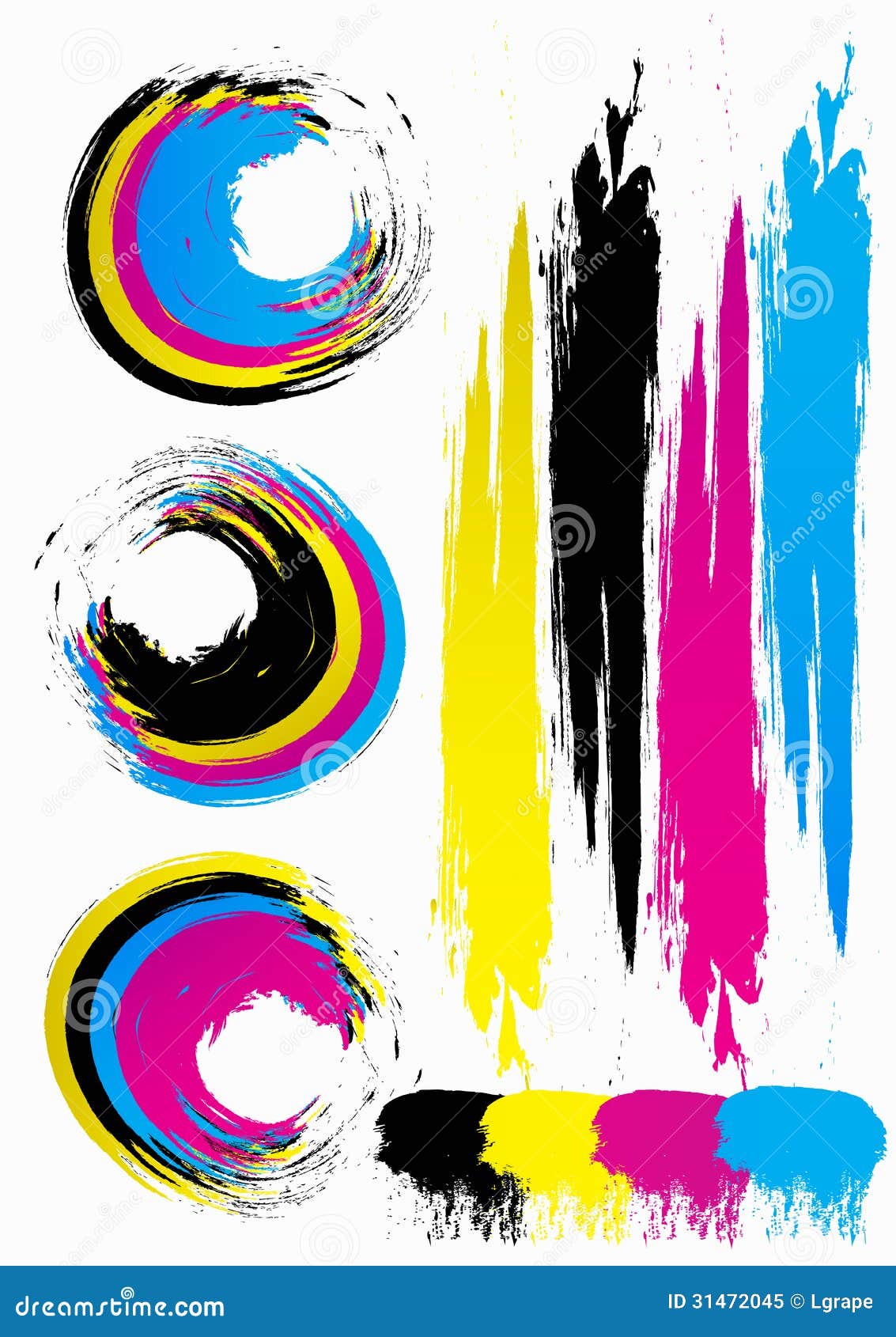 Colored spots. CMYK stock vector. Illustration of magenta - 31472045