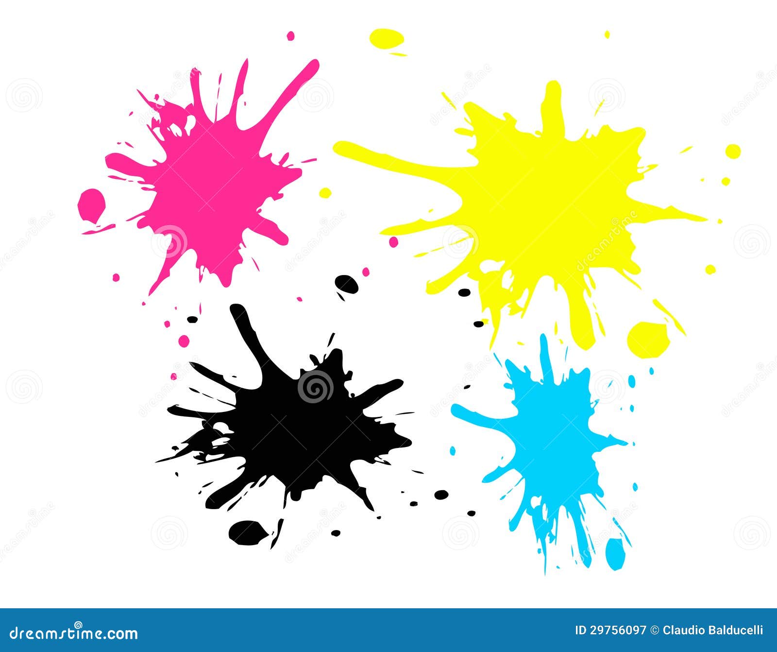 CMYK spots stock illustration. Illustration of pink, white - 29756097