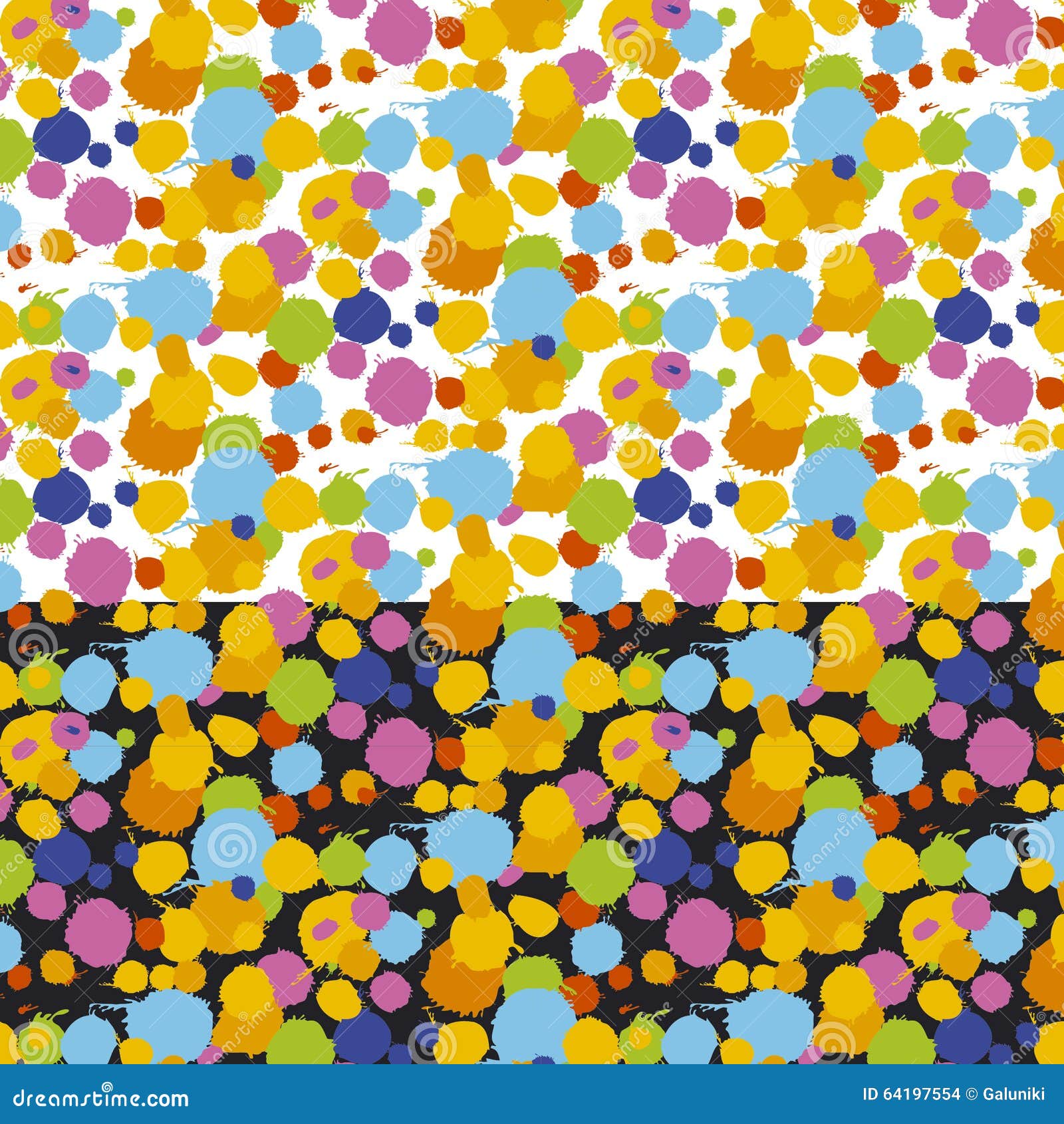 Colored spots stock vector. Illustration of colored, seamless - 64197554