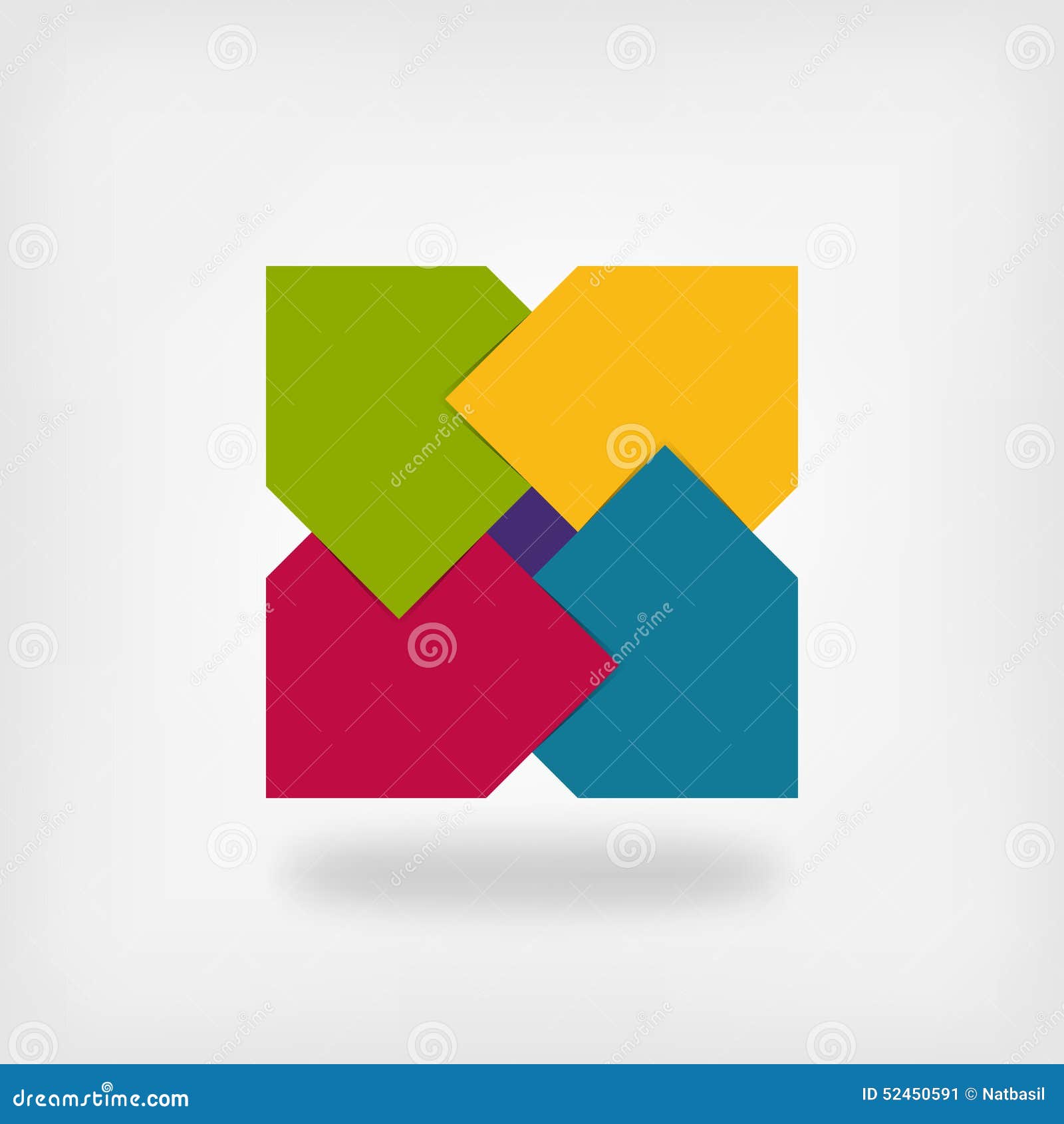 Colored square symbol stock vector. Illustration of creative - 52450591