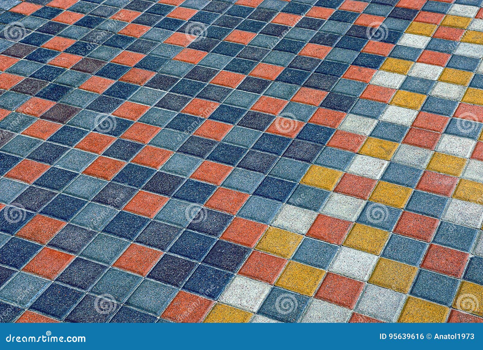 Colored Square Texture of Stone from Paving Slabs on the Road Stock ...