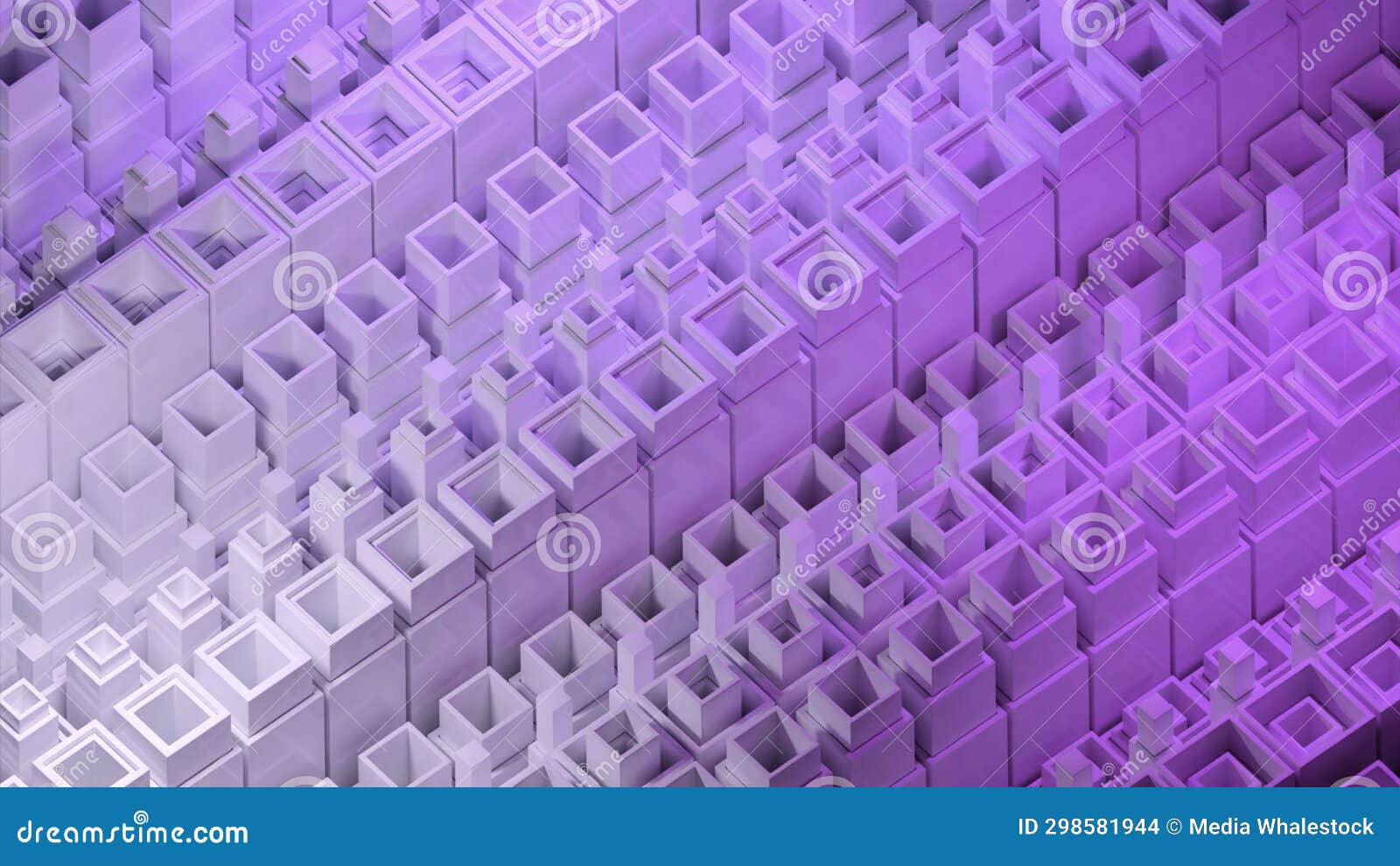 Colored Square Tubes Go Up and Down. Design. Colorful Gradient Motion ...