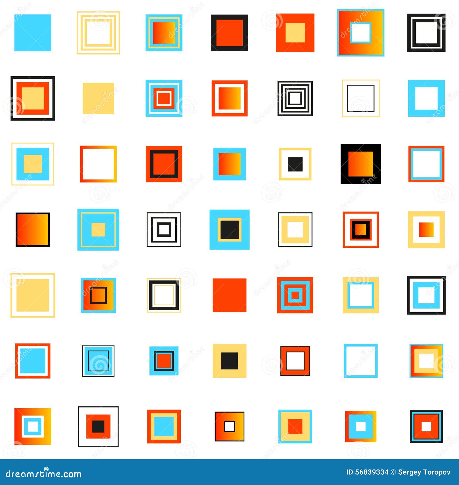 Colored Squares stock vector. Illustration of colorful - 56839334