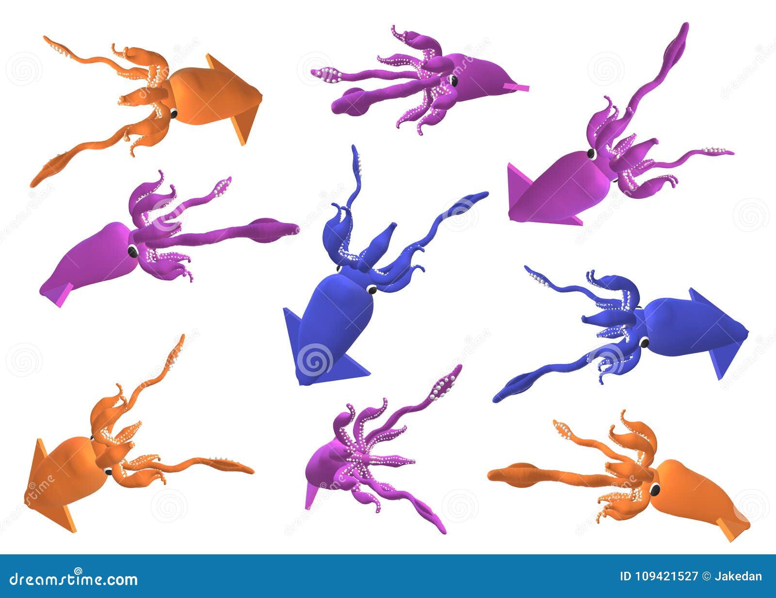 Colored Squids Stock Illustrations – 38 Colored Squids Stock ...