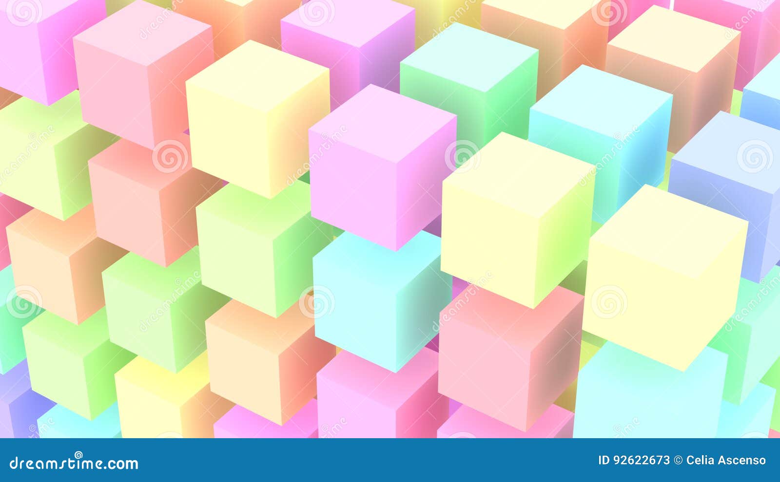 Colored Stacked Cubes Background Stock Illustration - Illustration of ...