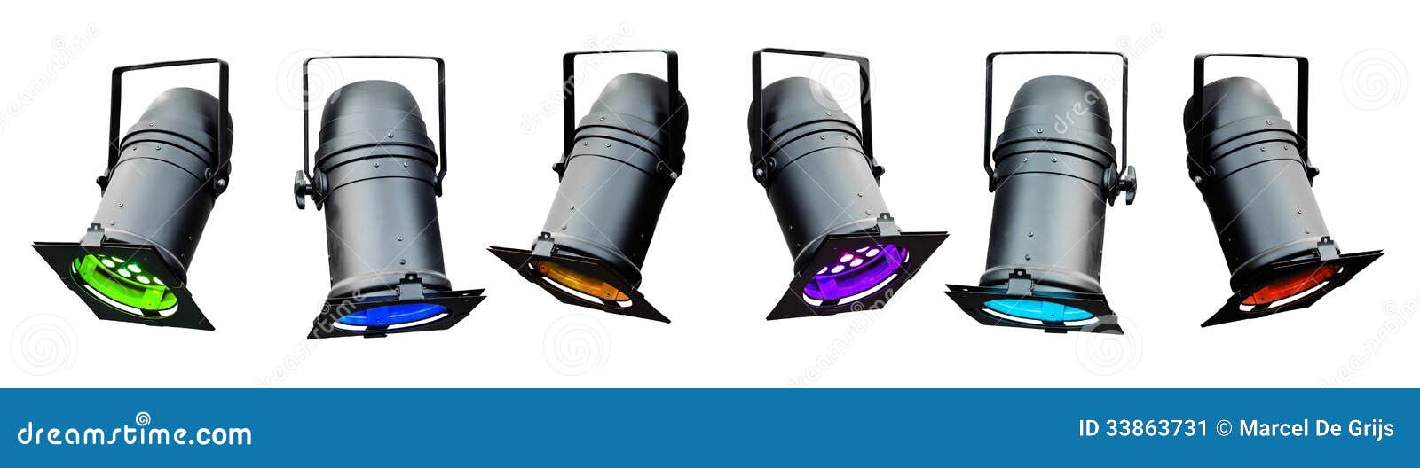 Colored stage spotlights stock illustration. Illustration of concert ...