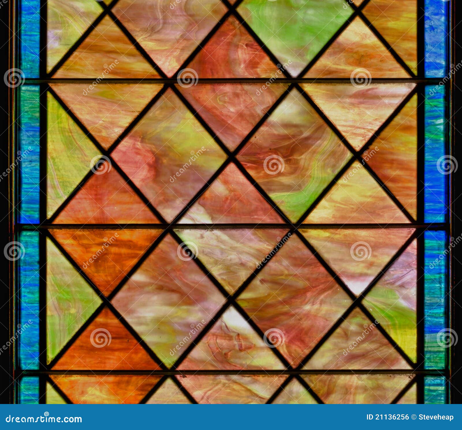 Colored Stained Glass Panel Stock Photo - Image of decor, interior ...