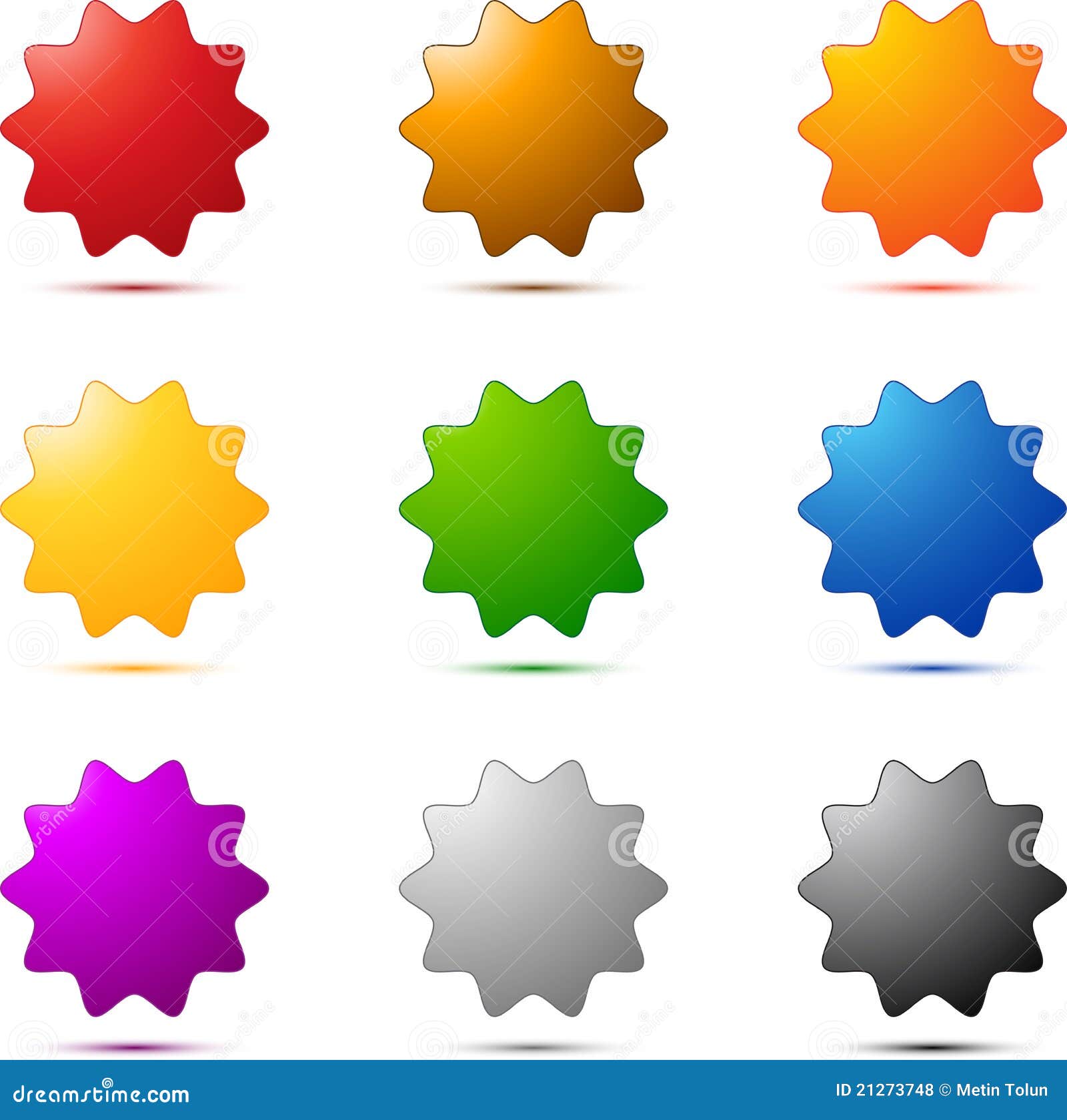 Colored Star Set stock vector. Illustration of forum - 21273748