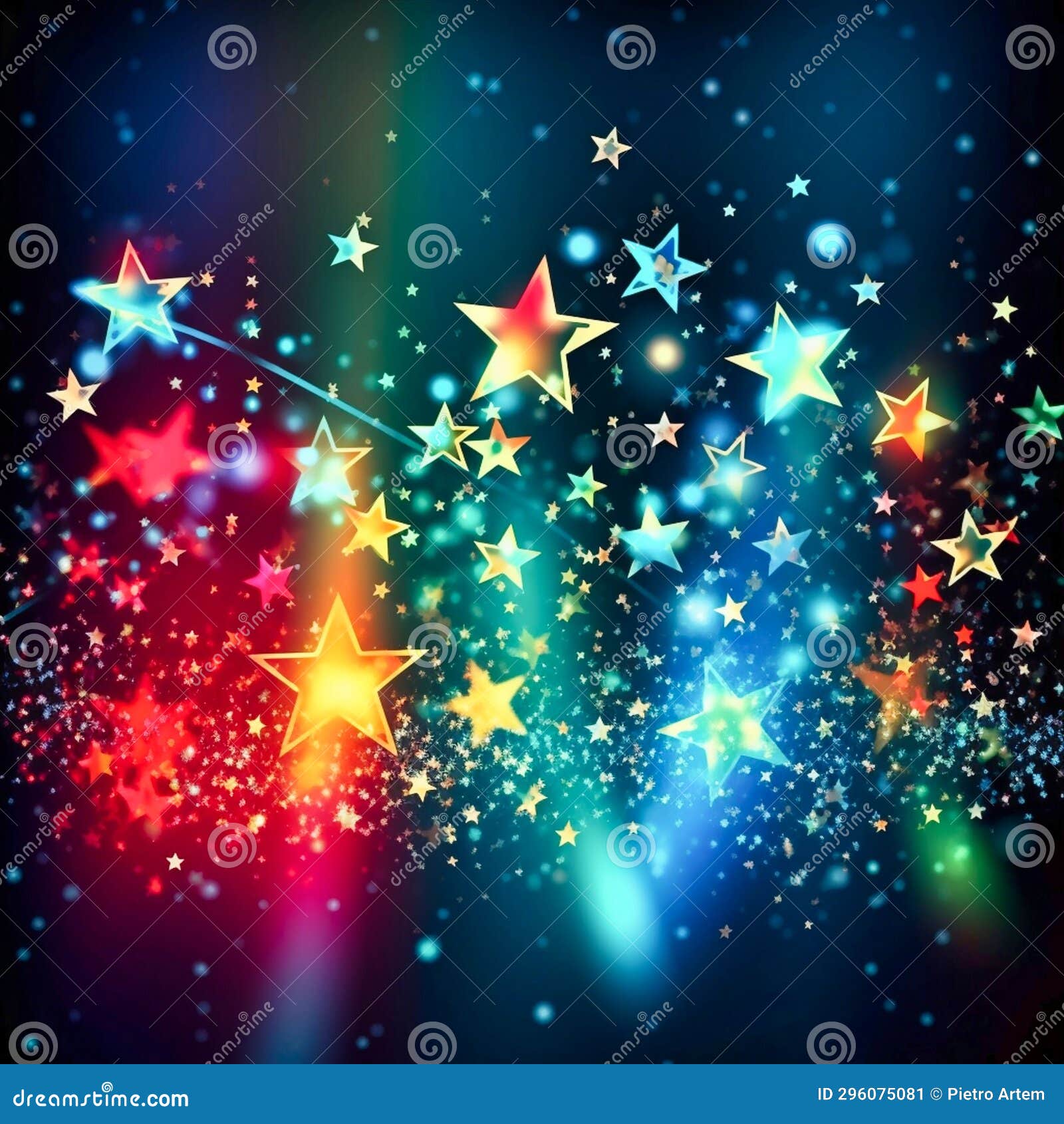 Colored Stars On A Shiny Background Bright Illustrations Stock Illustration Illustration Of