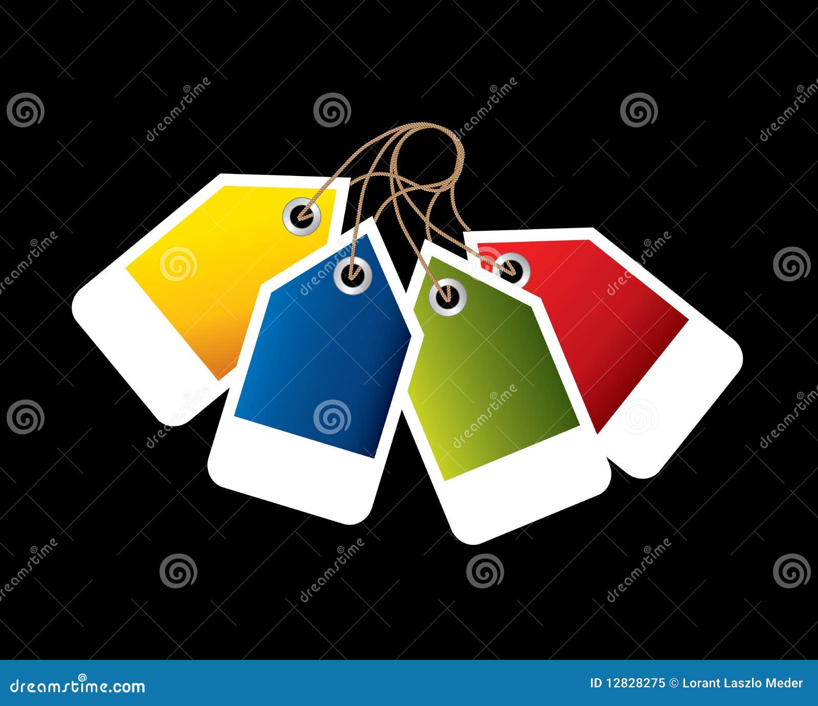 Colored stickers stock vector. Illustration of creative - 12828275