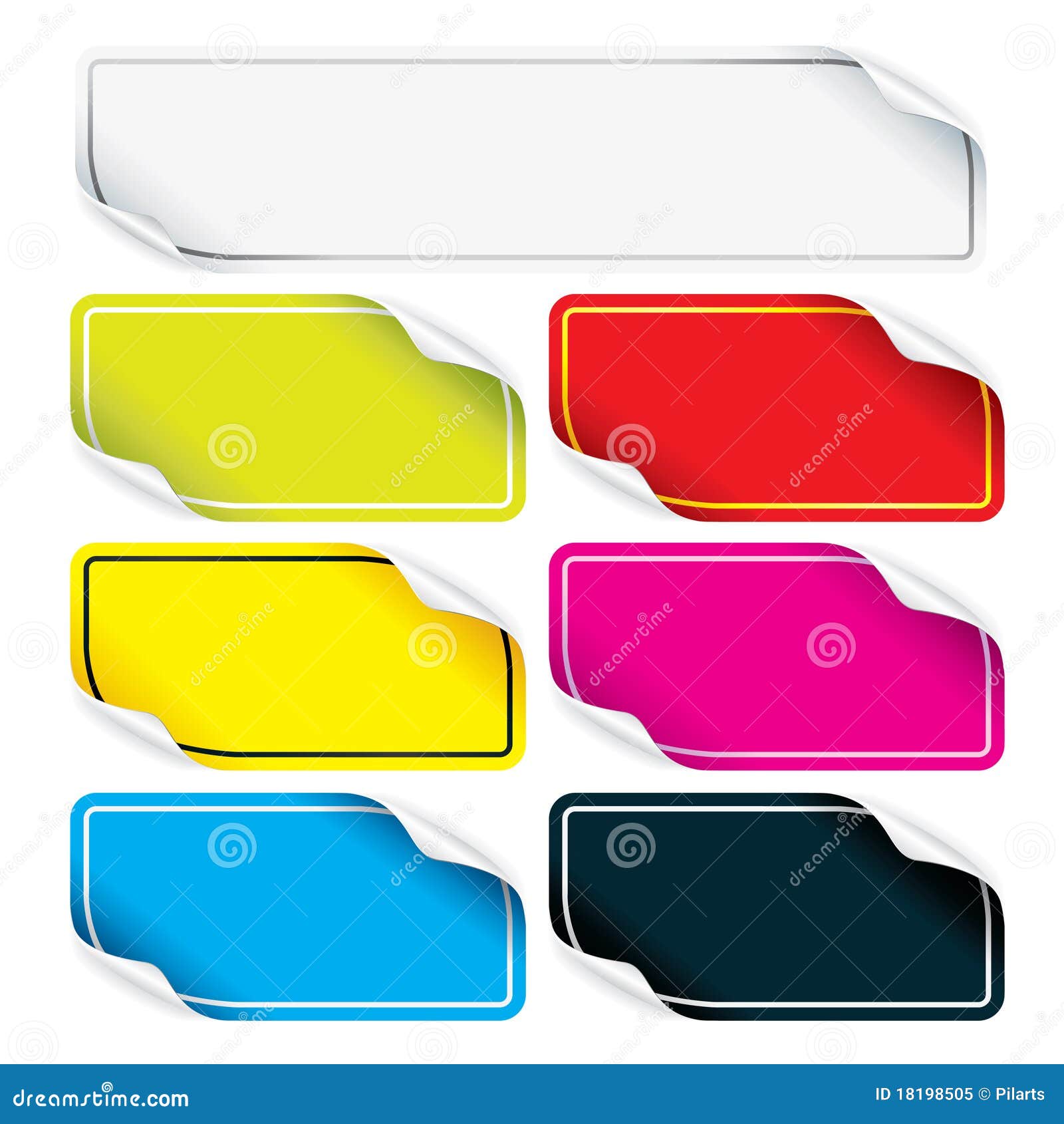 Colored Stickers stock vector. Illustration of shopping - 18198505