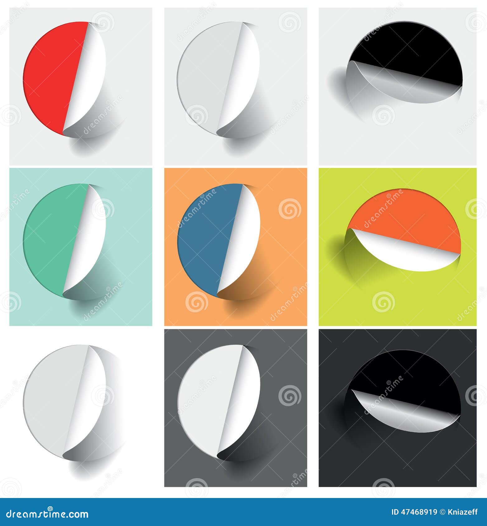 Colored Stickers. Cartoon Vector | CartoonDealer.com #101331321