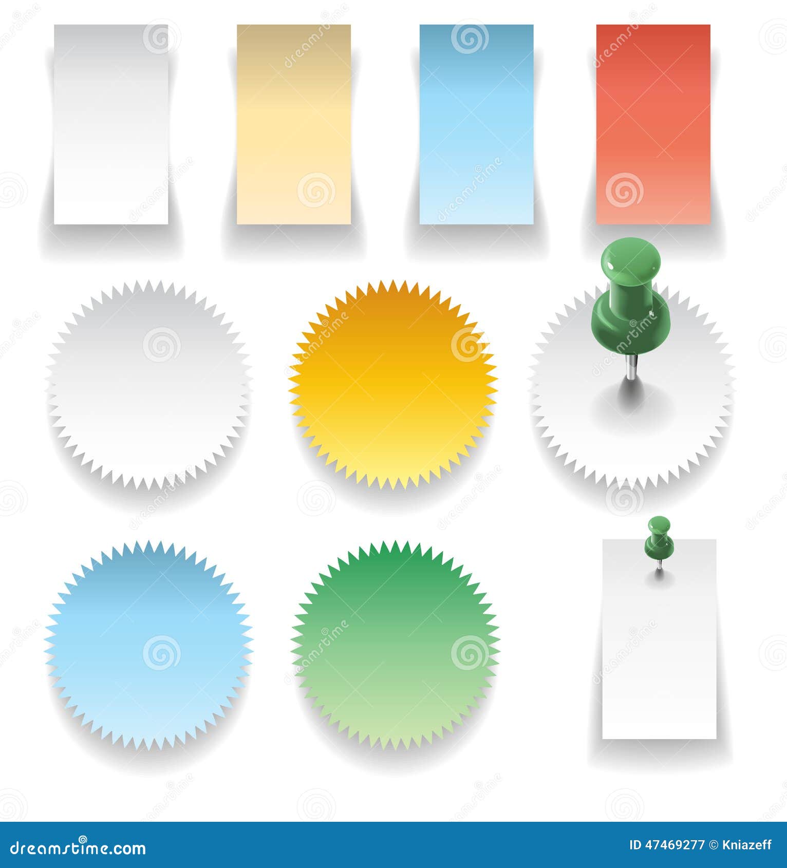 Colored Stickers for Various Options Stock Vector - Illustration of ...