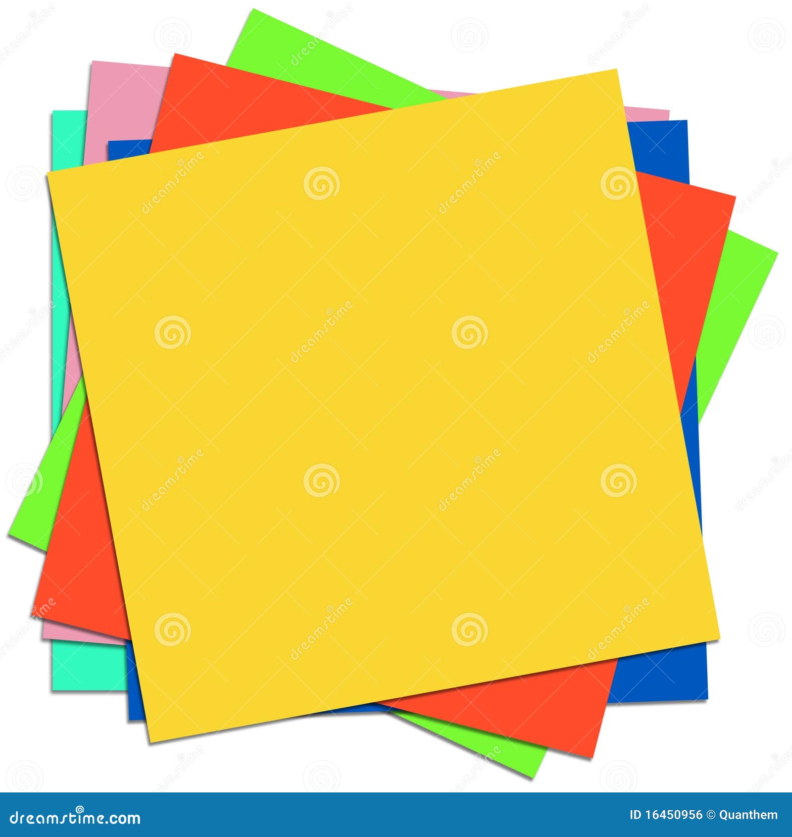 Colored sticky notes stock illustration. Illustration of noticeboard ...