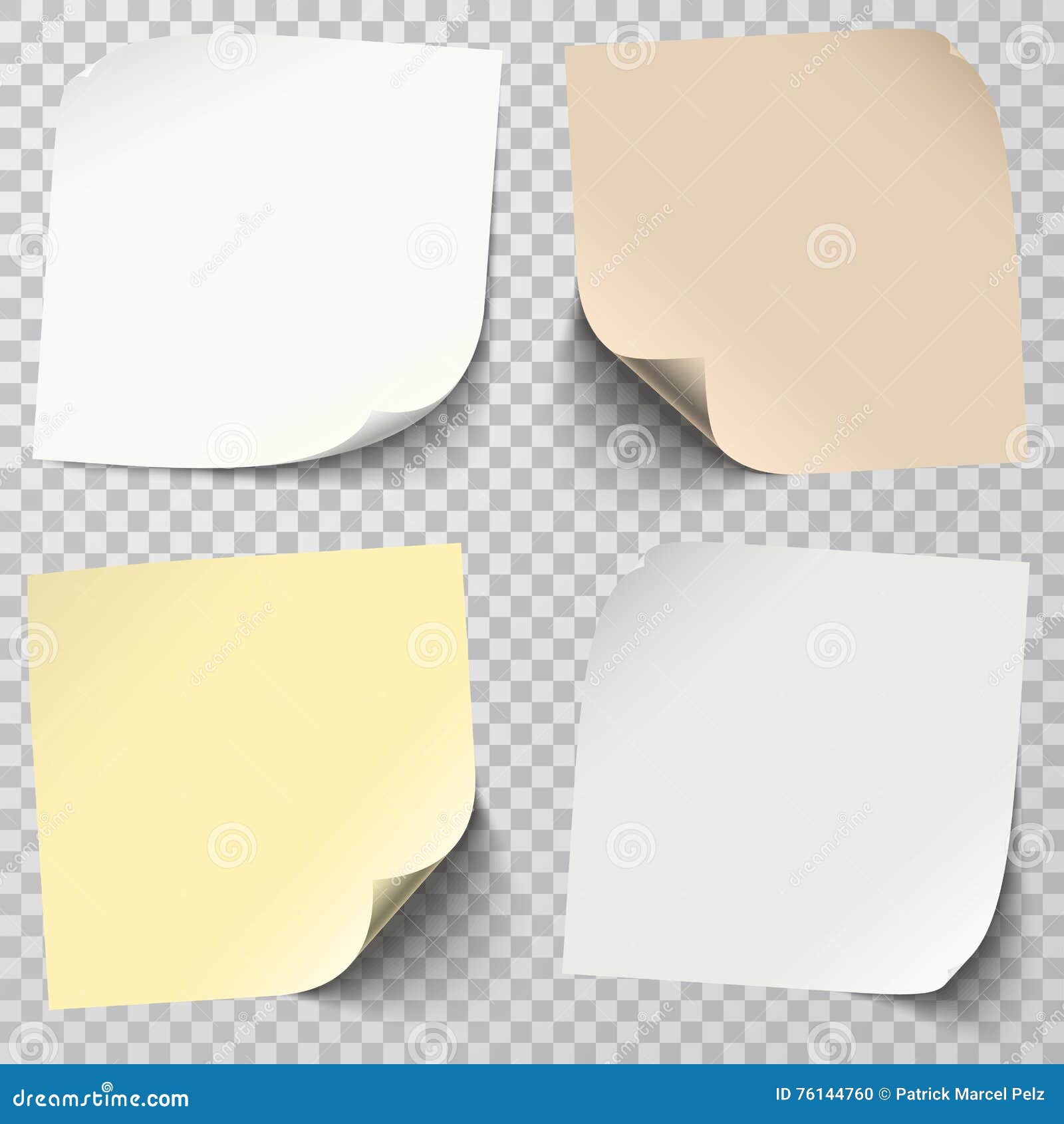 Colored Sticky Notes Collection Stock Vector - Illustration of ...