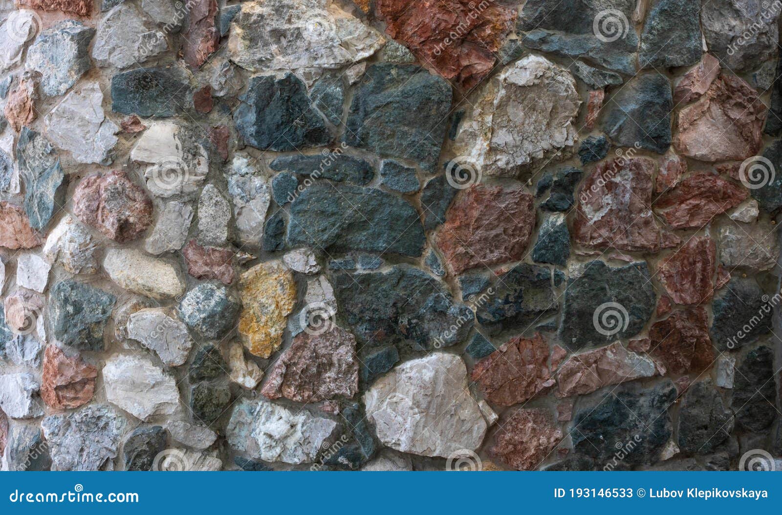 Colored Stone Wall. Design Style Wall Decor Stock Image - Image of ...