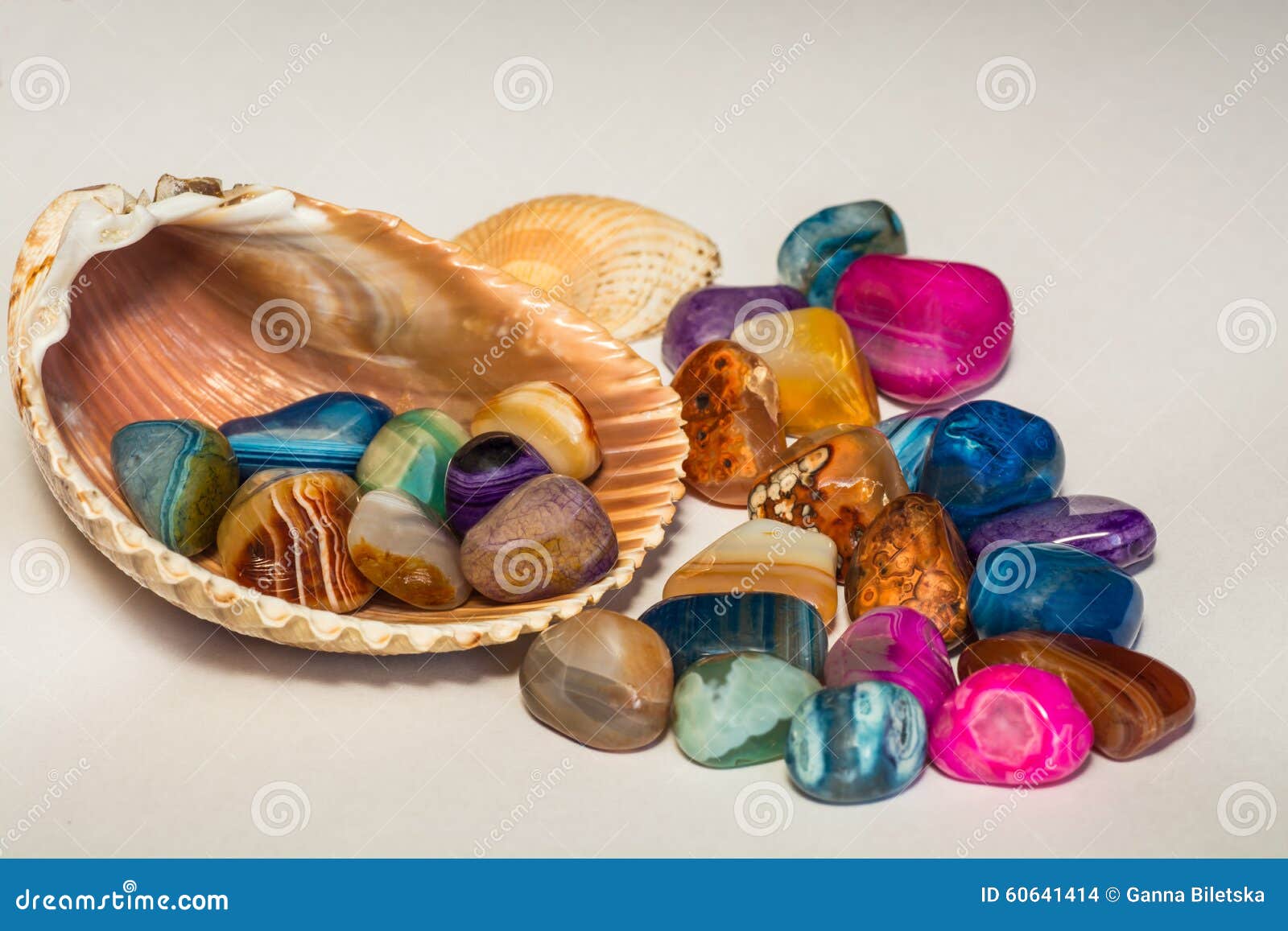 Colored stones agates stock photo. Image of natural, ornaments - 60641414