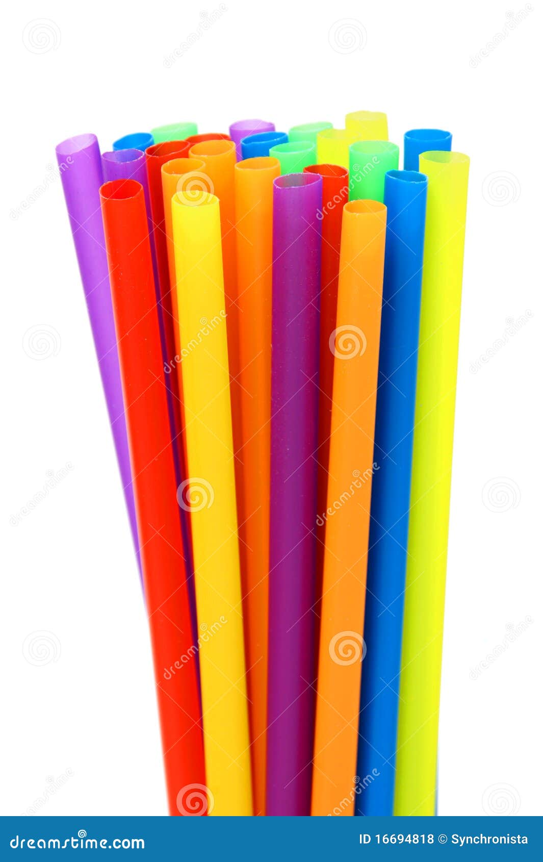 Colored straws standing up stock photo. Image of plastic - 16694818