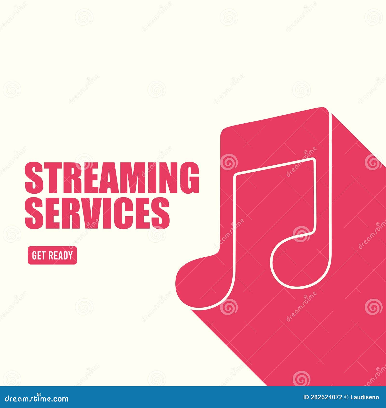 Colored Streaming Services Concept Template Vector Stock Vector ...