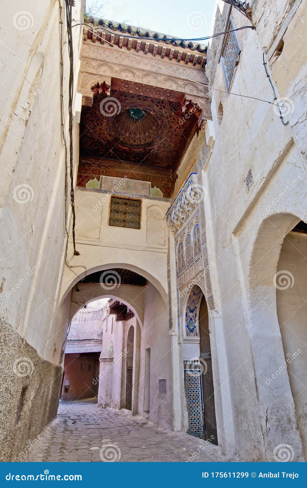 Street of Meknes, Morocco stock image. Image of morocco - 175611299