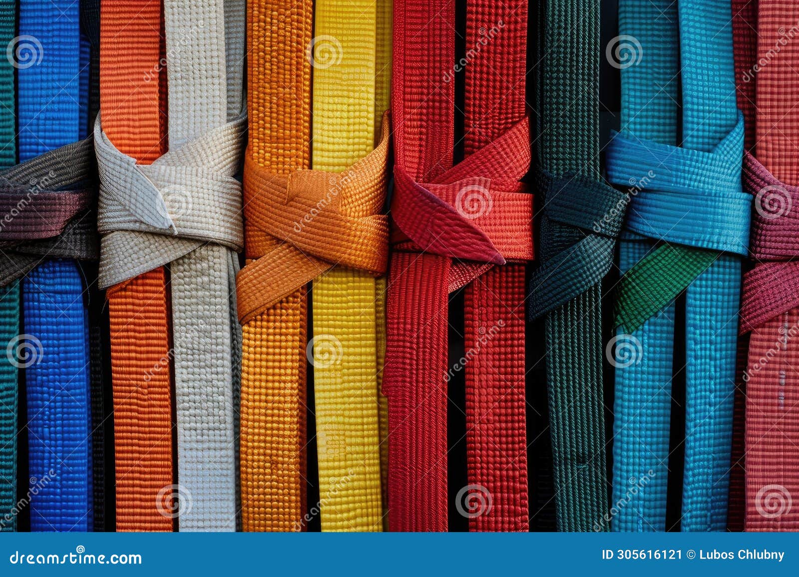 Colored Strength Textile Tapes. Woven Rope Made of Nylon or Polyester ...