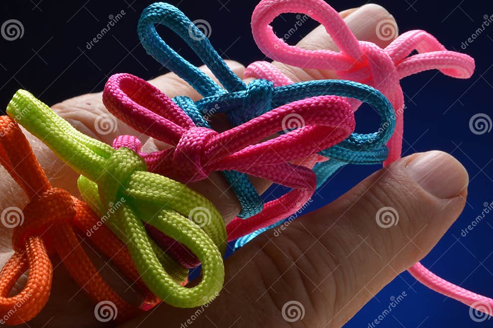 Colored String Tied Around a Finger Stock Photo - Image of tied, finger ...