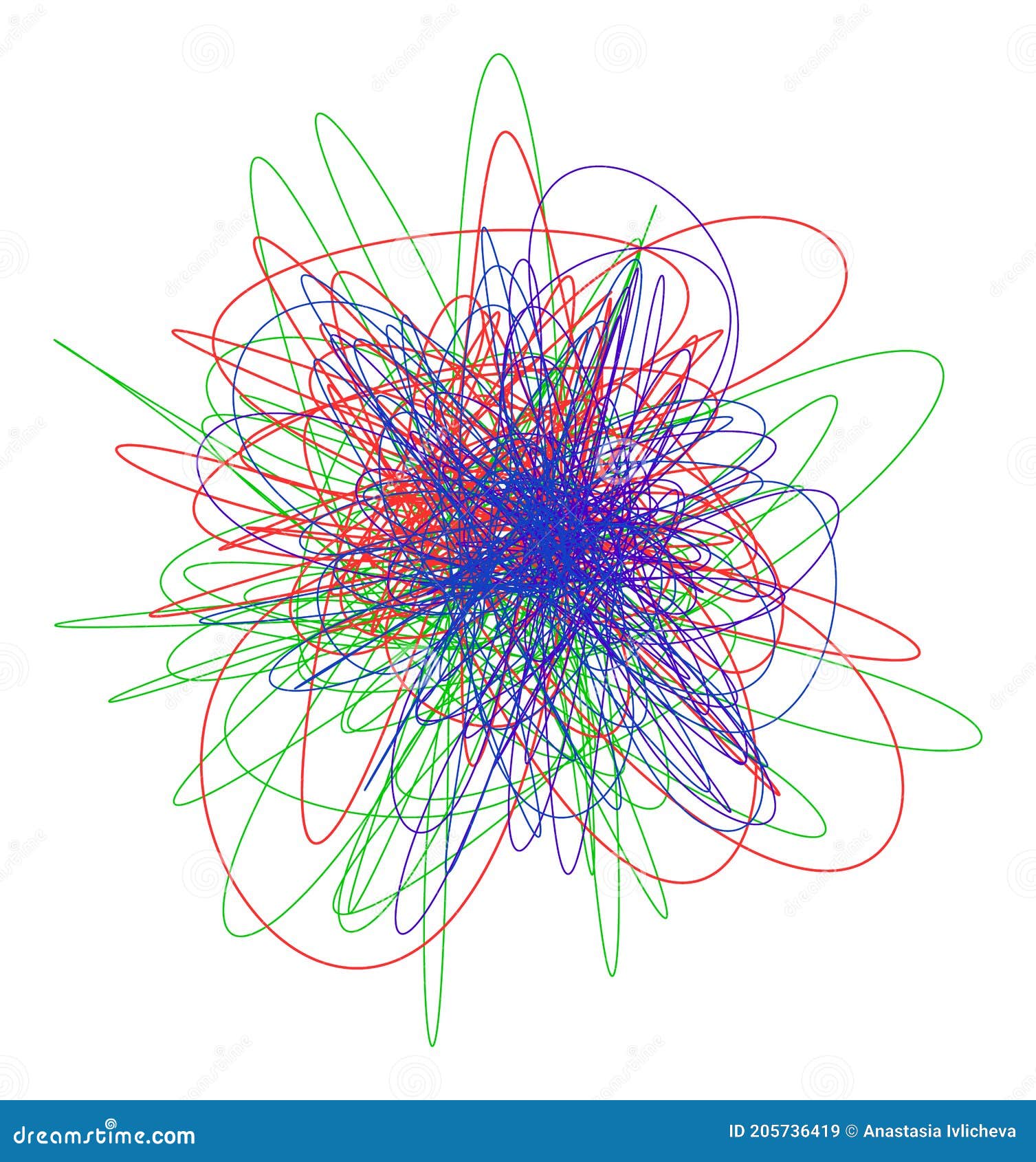 Colored Strings Mess Flat Graphics Illustration Stock Vector ...