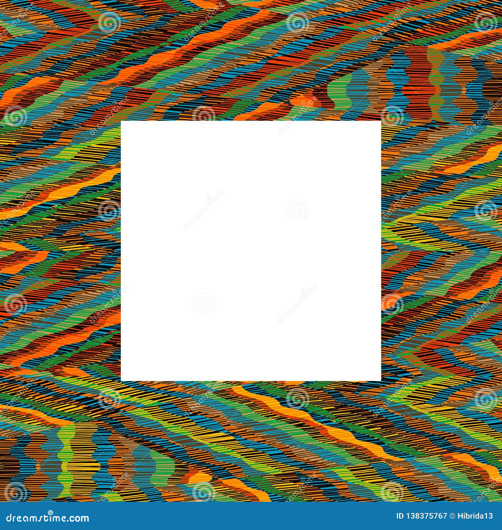 Colored striped frame stock illustration. Illustration of stripes ...