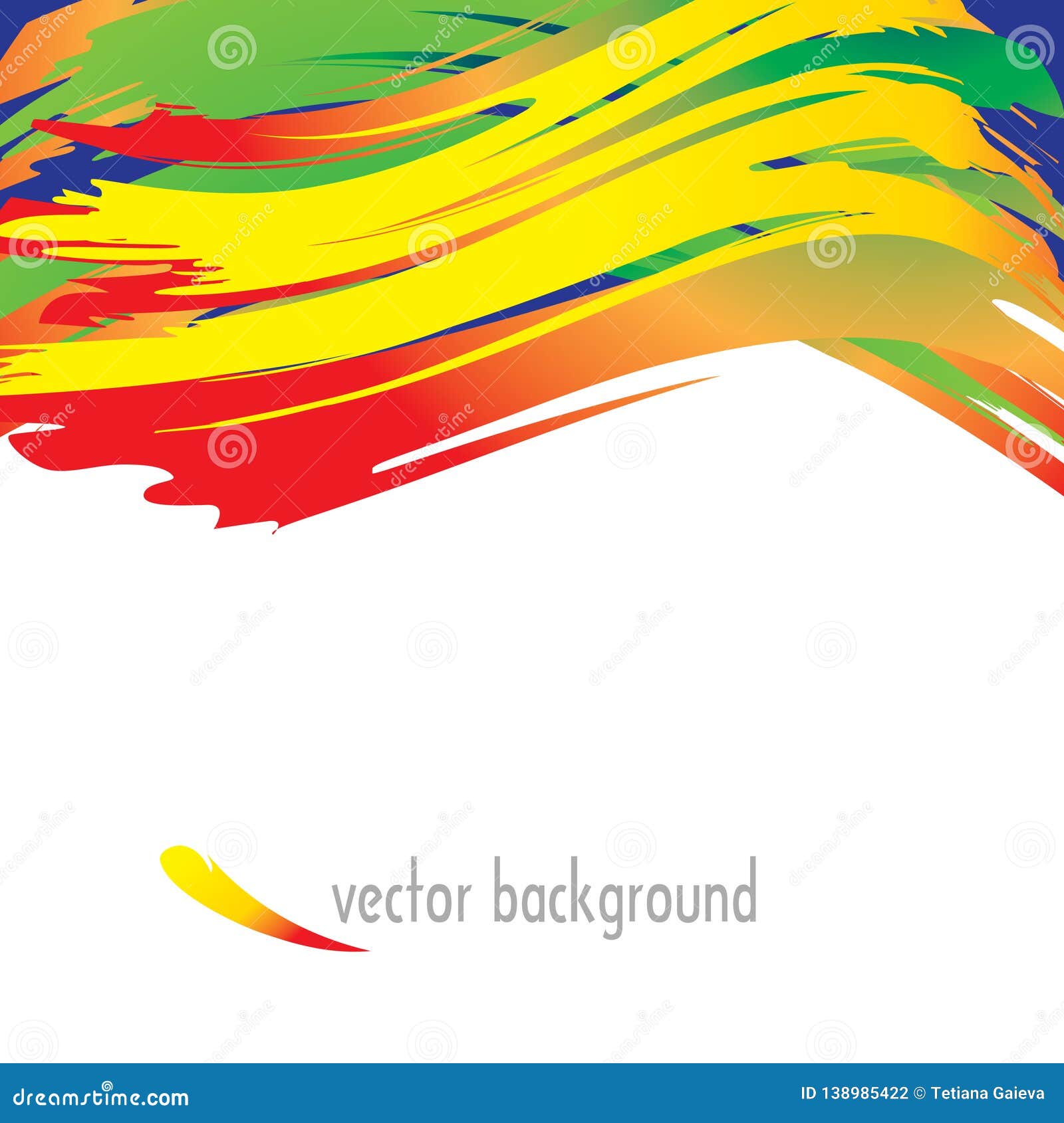 Colored Strokes Paint on White Background Stock Vector - Illustration ...