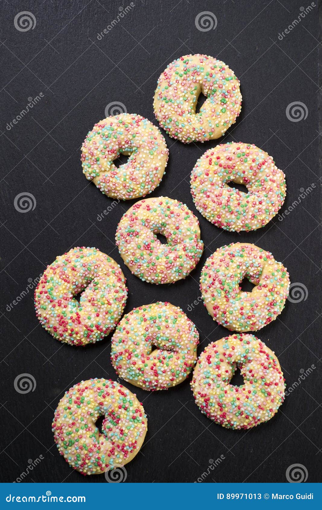 Colored sugar biscuits stock image. Image of round, beans - 89971013