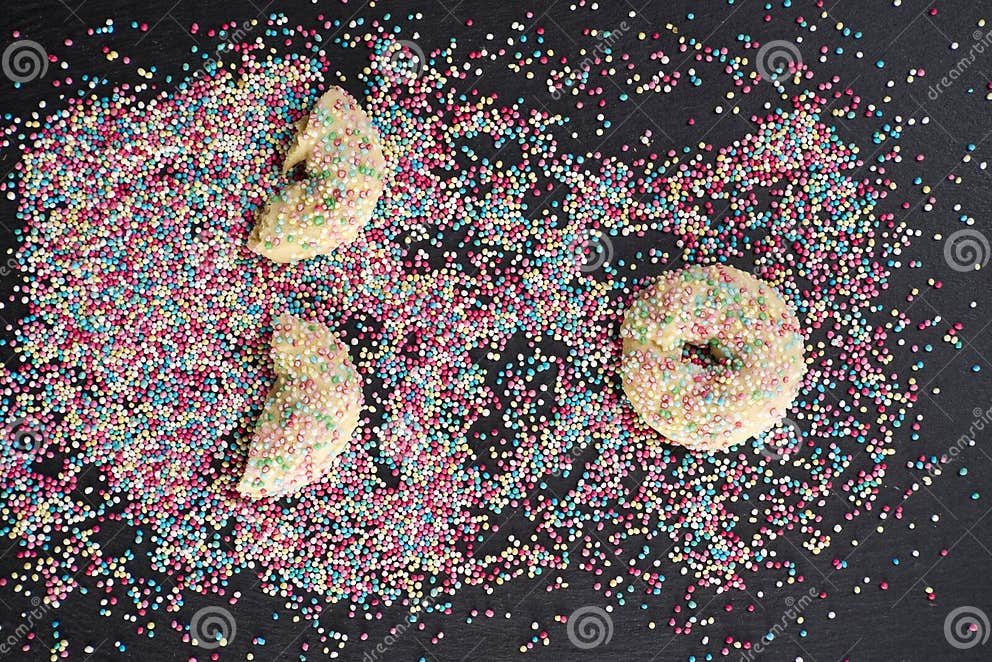 Colored sugar biscuits stock image. Image of background - 89979603