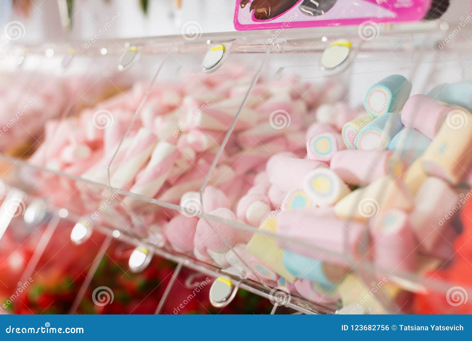 Colored Sweets on the Store Shelves Stock Photo - Image of mixed, candy ...