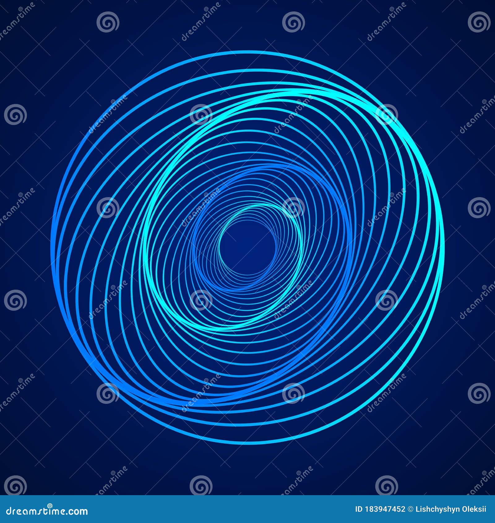 Colored Swirling Lines Sphere Shape. Vector Twisted Wireframe Geometric ...