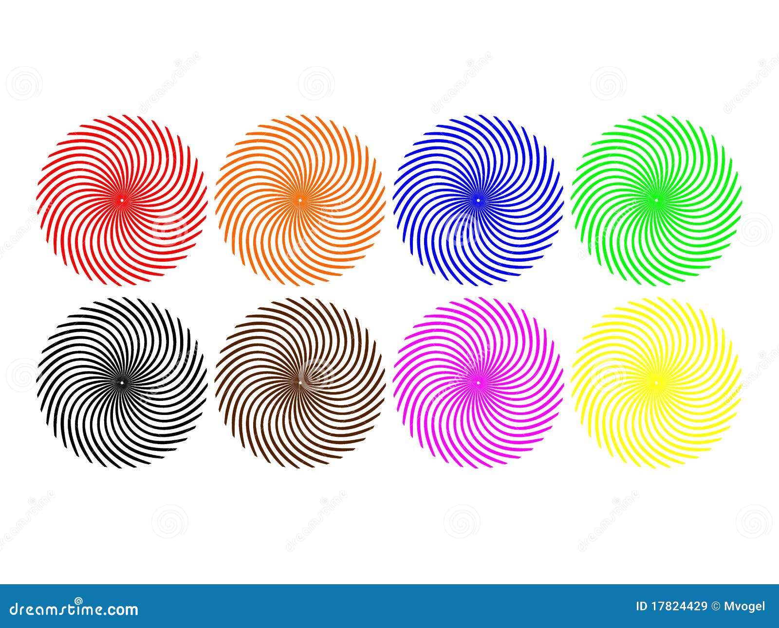 Colored swirls stock vector. Illustration of circle, center - 17824429