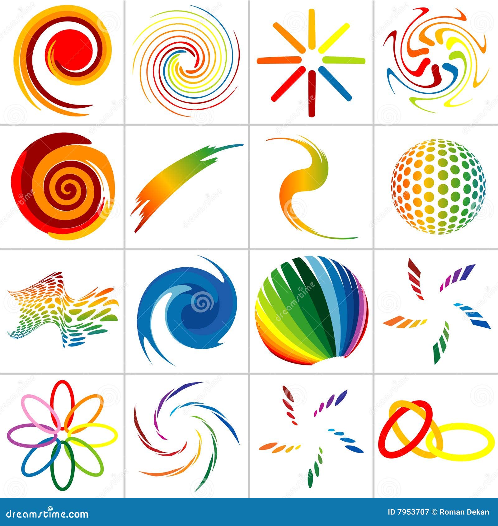 Colored Symbols stock vector. Illustration of colored - 7953707