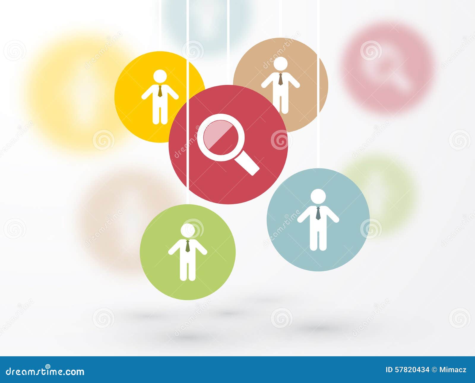 Colored Symbols Finding Personnel Stock Vector - Illustration of ...