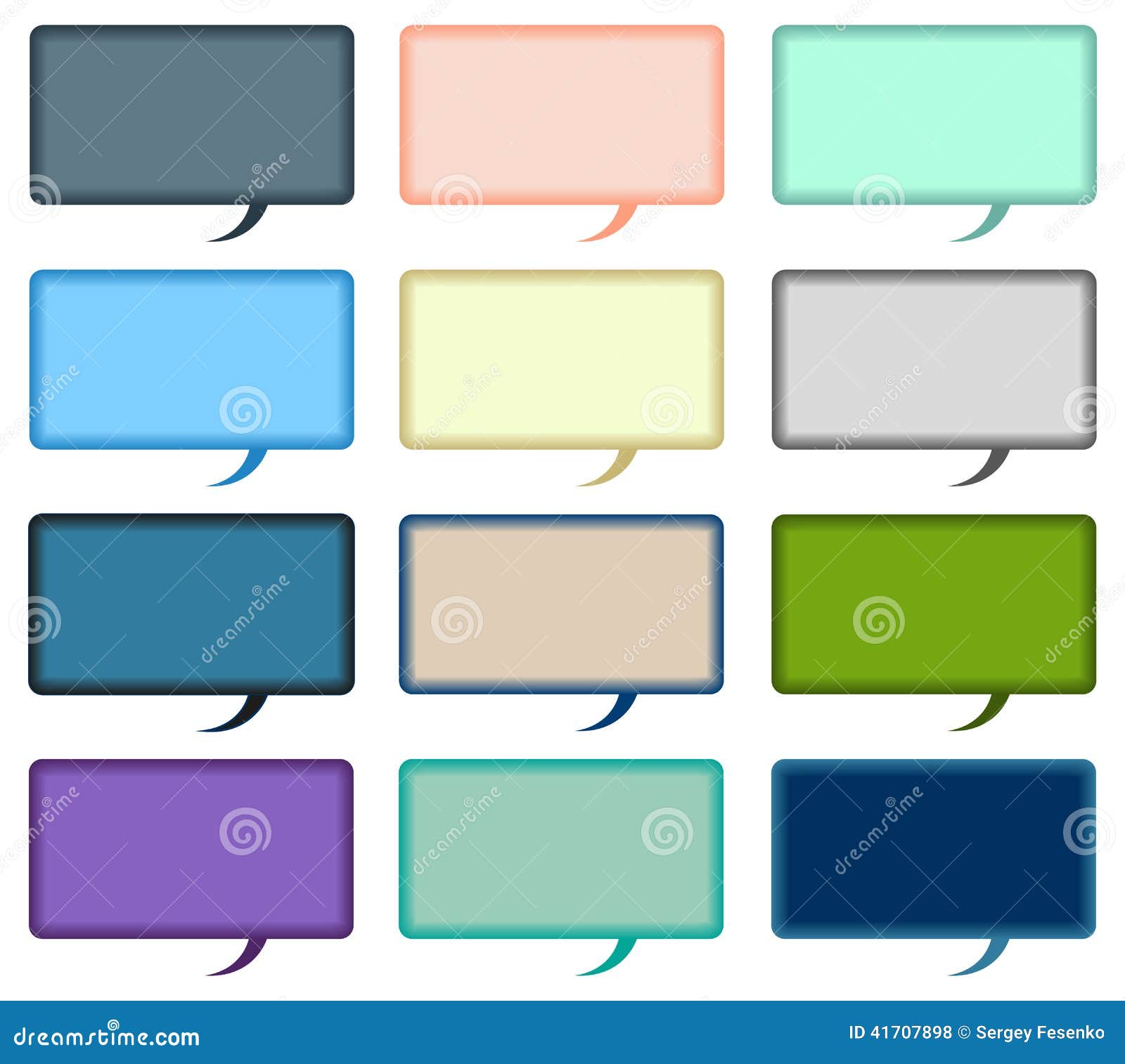 Colored symbols speech stock vector. Illustration of black - 41707898