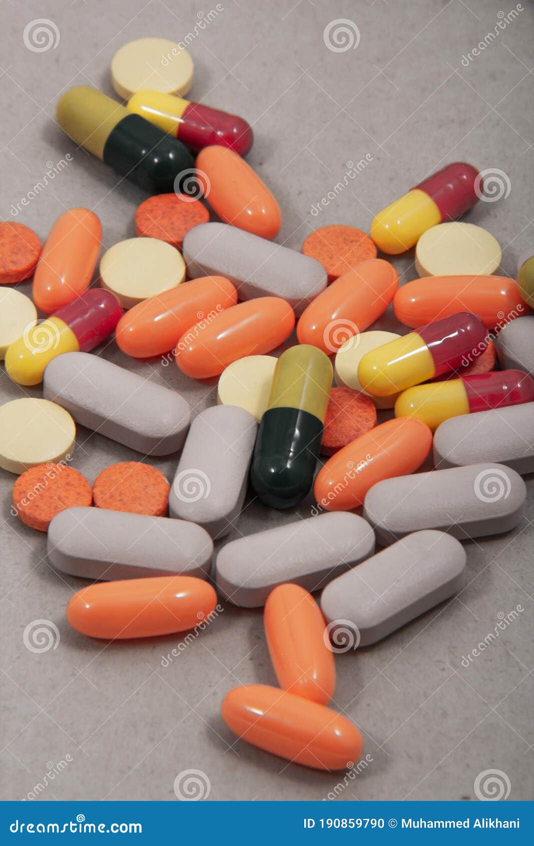 Colored Tablets and Capsules are Removed from the Package. Colored ...